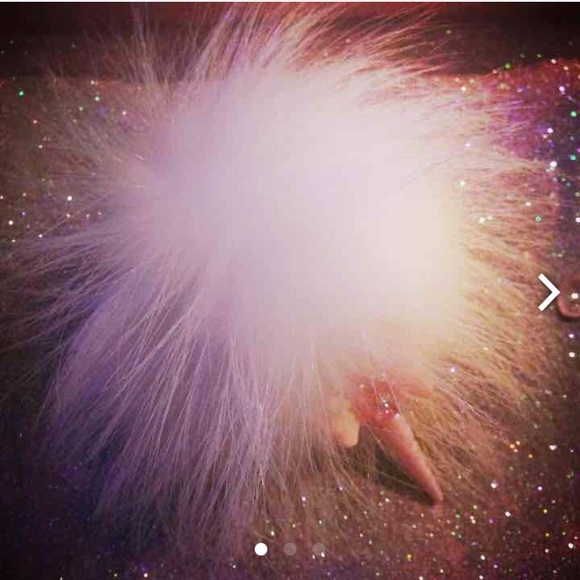 Oh...Lollipop | Accessories | Fur White Pom Pom Foo Foo Keychain Ice ...